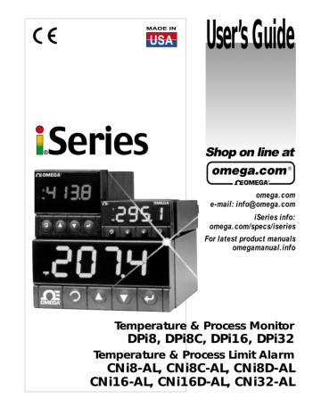 Omega CNi8-AL Series, CNi16-AL Series, CNi32-AL Owner Manual | Manualzz