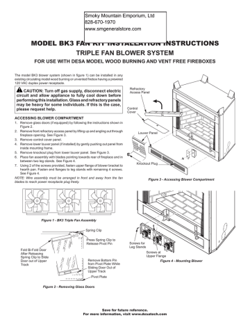 Fan Kit BK3 Triple Fan Blower System Instructions | Manualzz