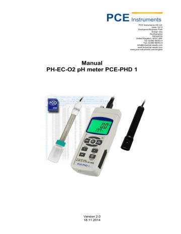 pH meter PCE-PHD 1 Manual | Manualzz