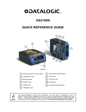 DS2100N Laser Scanner Quick Reference Guide | Manualzz