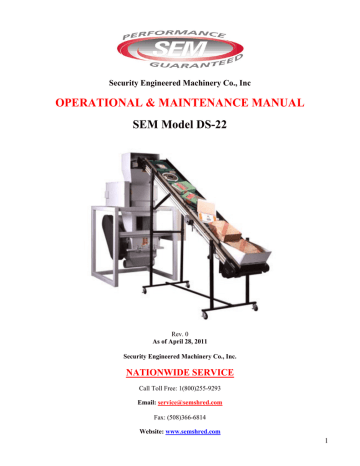 SEM DS22 Disintegrator Operator Manual | Manualzz