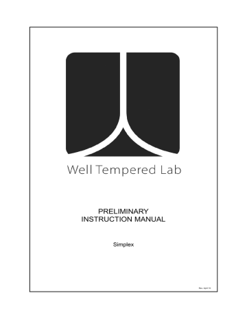 Simplex Instruction Manual - Well Tempered Lab | Manualzz