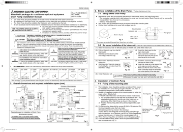 Mitsubishi PAC-SH94DM-E Drain Pump Installation Manual | Manualzz