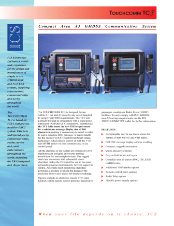 ICS Touchcom TC3 Datasheet | Manualzz
