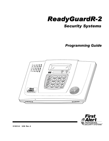 First Alert ReadyGuard R-2 Programming Guide | Manualzz