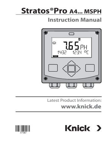 Knick Stratos Pro A411N-MSPH Instruction manual | Manualzz