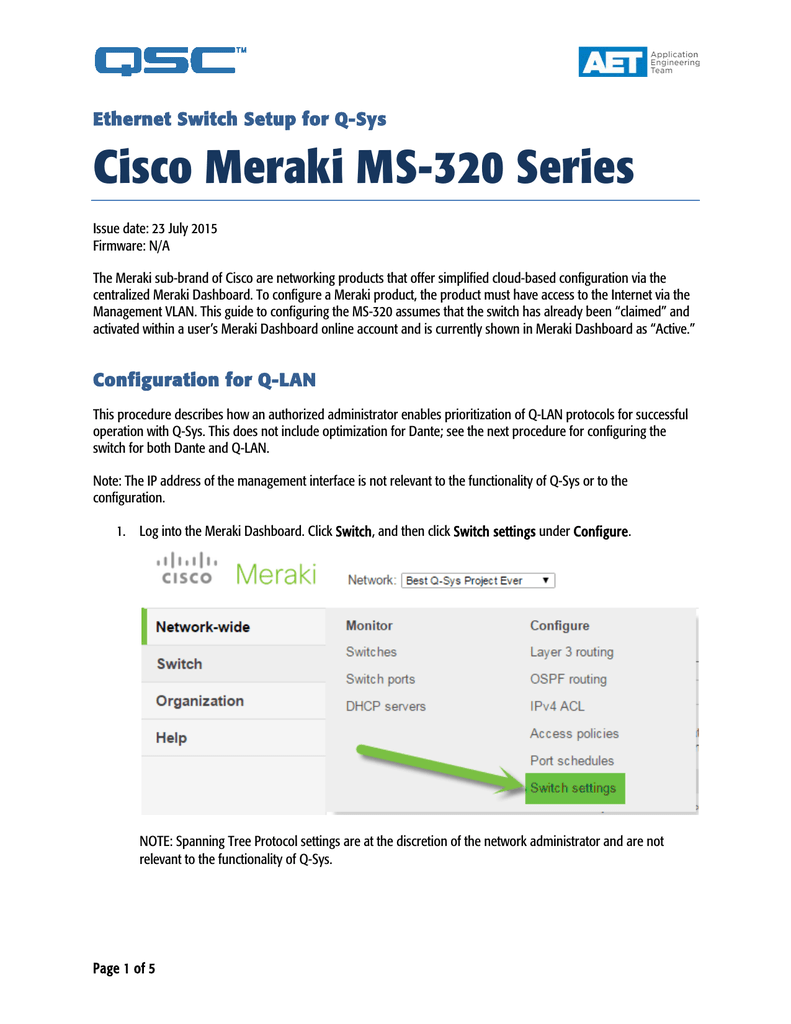 meraki dashboard user guide