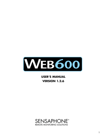 WEB 600 Remote Monitoring System User's Manual | Manualzz