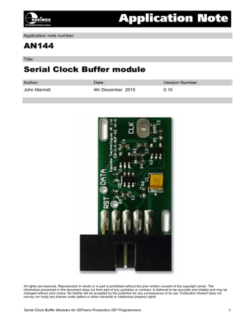 Serial Clock Buffer Module Application Note | Manualzz