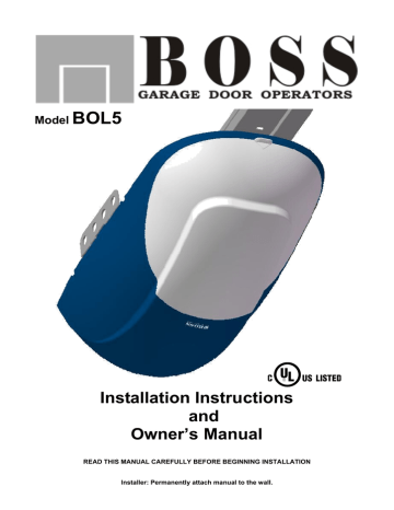 Boss BOL6 Installation Instructions And Owner's Manual | Manualzz