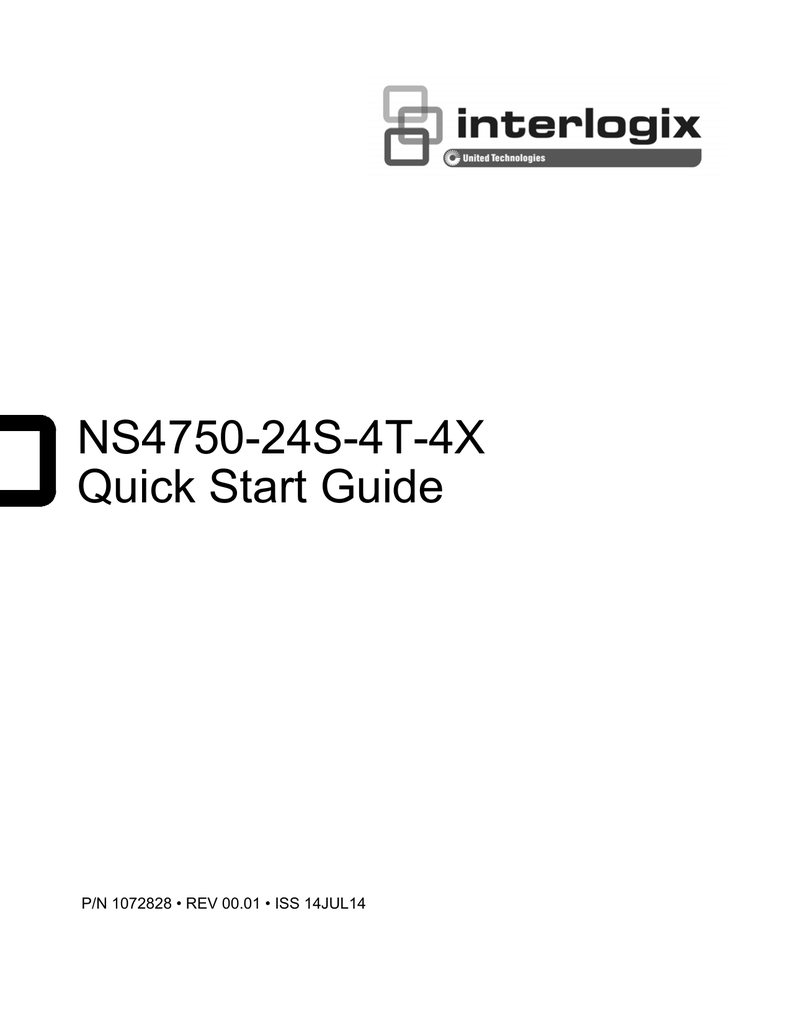 Interlogix NS4750-24S-4T-4X Quick start manual | Manualzz