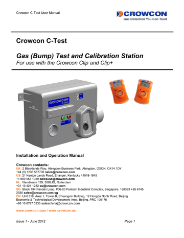 Crowcon C-Test User manual | Manualzz