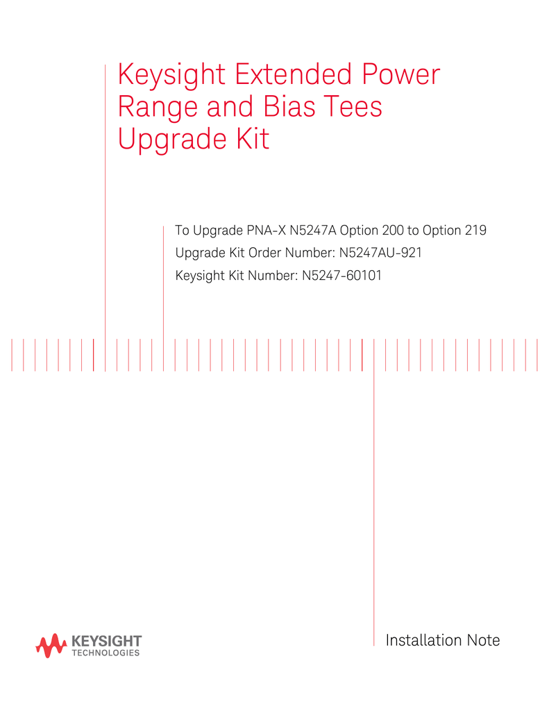 Keysight Extended Power Range & Bias Tees Upgrade Kit to Upgrade N5247A ...