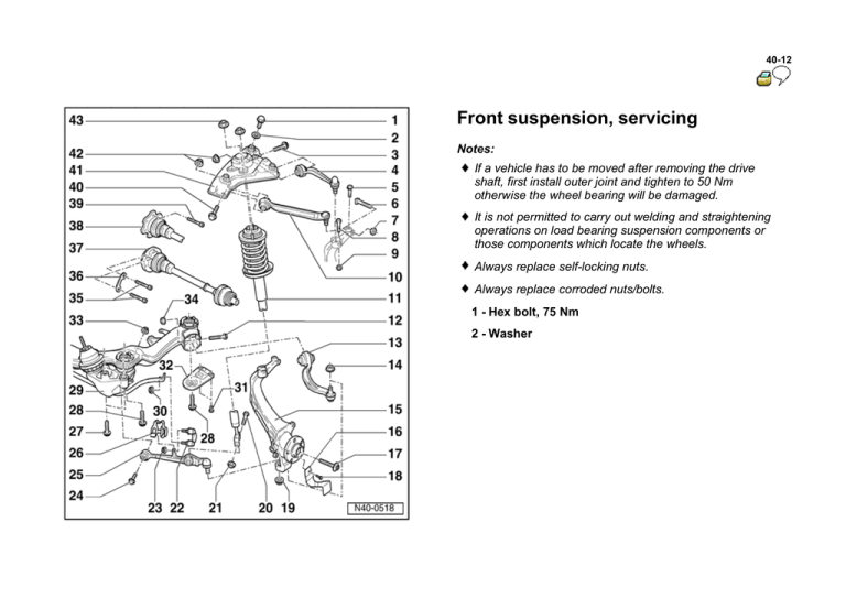 Volkswagen Passat B5: Front suspension, servicing (eng.) | Manualzz
