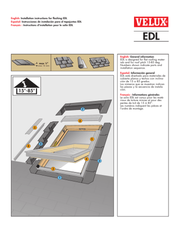 VELUX EDL flashing Installation Instructions | Manualzz