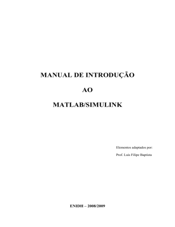 Manual de Introdução MATLAB/Simulink | Manualzz