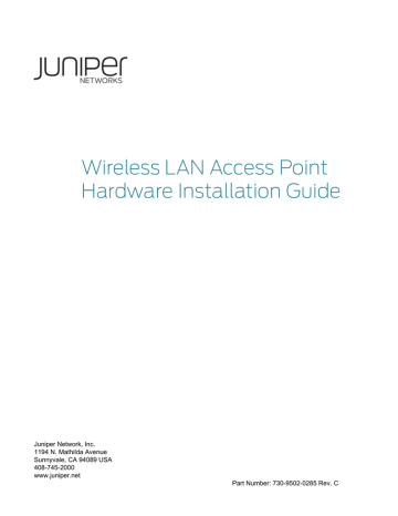 Juniper WLA632 Installation manual | Manualzz