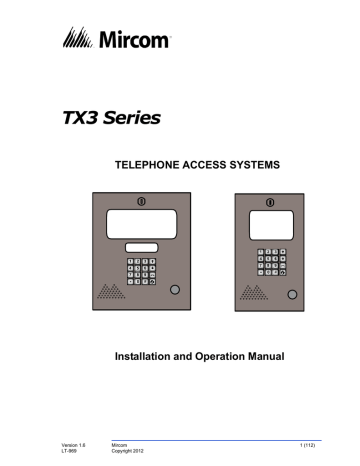 Mircom TX3-200-8C Installation and Operation Manual | Manualzz