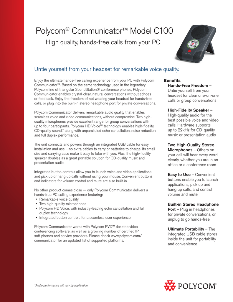 Polycom usb c100 speaker phones