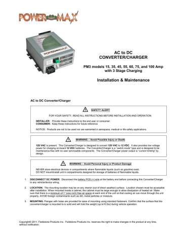 PowerMax PM3 75 Installation & Maintenance | Manualzz
