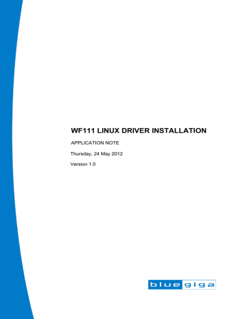 WF111 LINUX DRIVER INSTALLATION Application Note | Manualzz