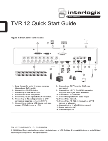 Interlogix TVR 12 Quick Start Guide | Manualzz