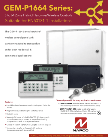 NAPCO EN50131-1 Datasheet | Manualzz