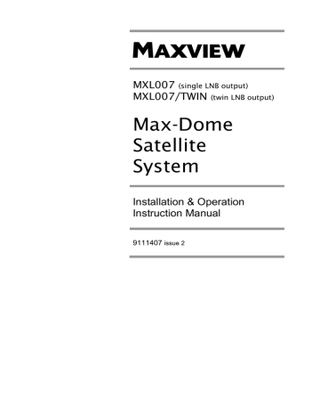 Maxview MXL007 Max-Dome Owner Manual | Manualzz