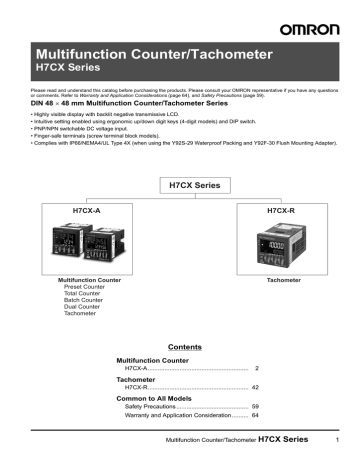 Omron H7CX - Datasheet | Manualzz