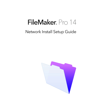 Filemaker FileMaker Pro 14 Setup guide | Manualzz