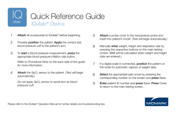 IQvitals® Device Quick Reference Guide | Manualzz