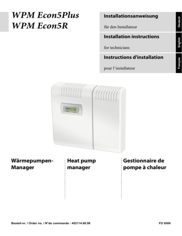 Dimplex WPM Econ5R Installation Instructions Manual | Manualzz