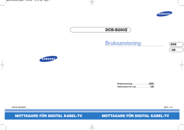 Samsung DTB-B260 Instructions for use | Manualzz