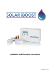Solar iBoost Installation and Operating Instructions | Manualzz