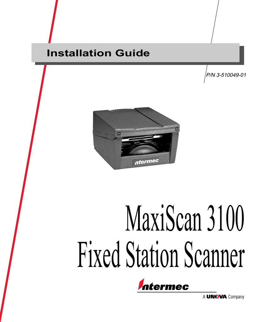 Intermec MaxiScan 3100 Installation manual | Manualzz