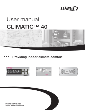Lennox CLIMATIC 40 User manual | Manualzz