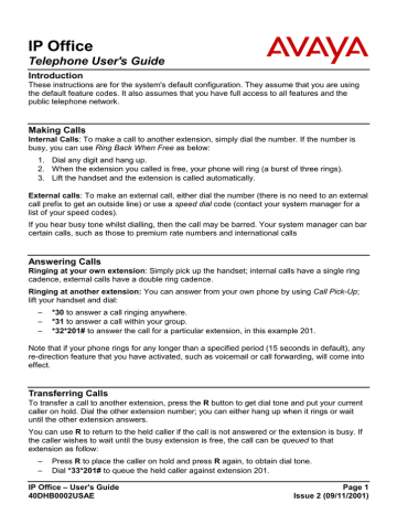 Avaya 40DHB0002UKAE User manual | Manualzz