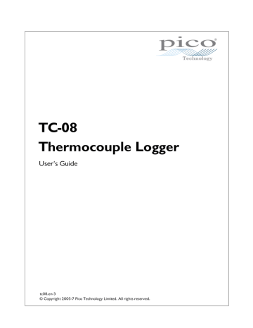 Thermocouple Logger TC-08 User's Guide | Manualzz