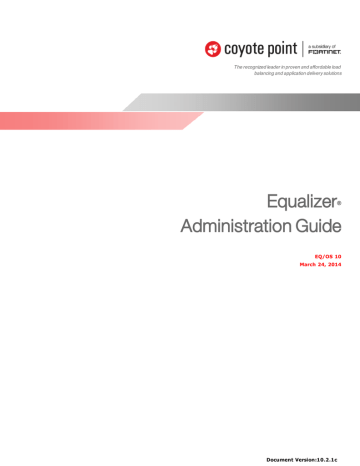 Equalizer EQ/OS 10 Administration Guide | Manualzz