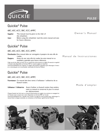 Quickie Pulse 6BC User's Manual | Manualzz