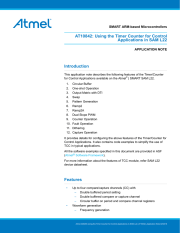 Atmel SAM L22 Timer/Counter Application Note | Manualzz