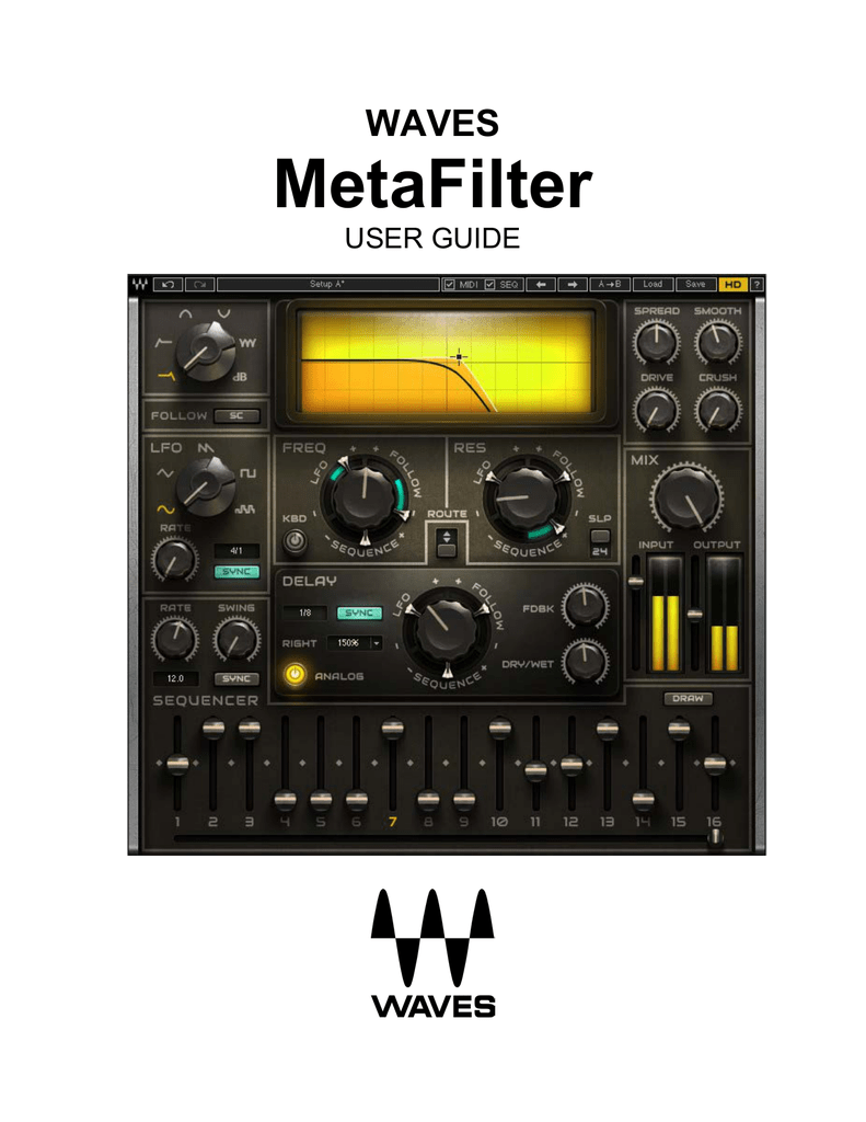 Waves MetaFilter Owner's Manual | Manualzz