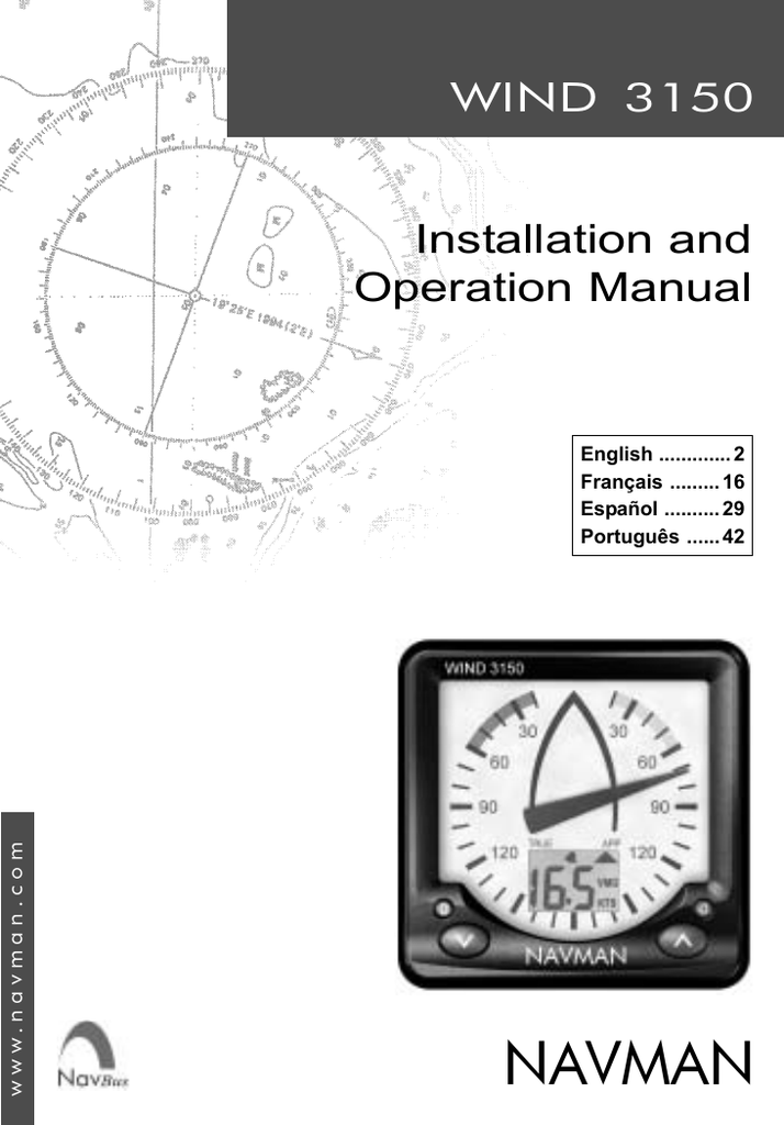 Navman WIND 3150 Installation and Operation Manual | Manualzz