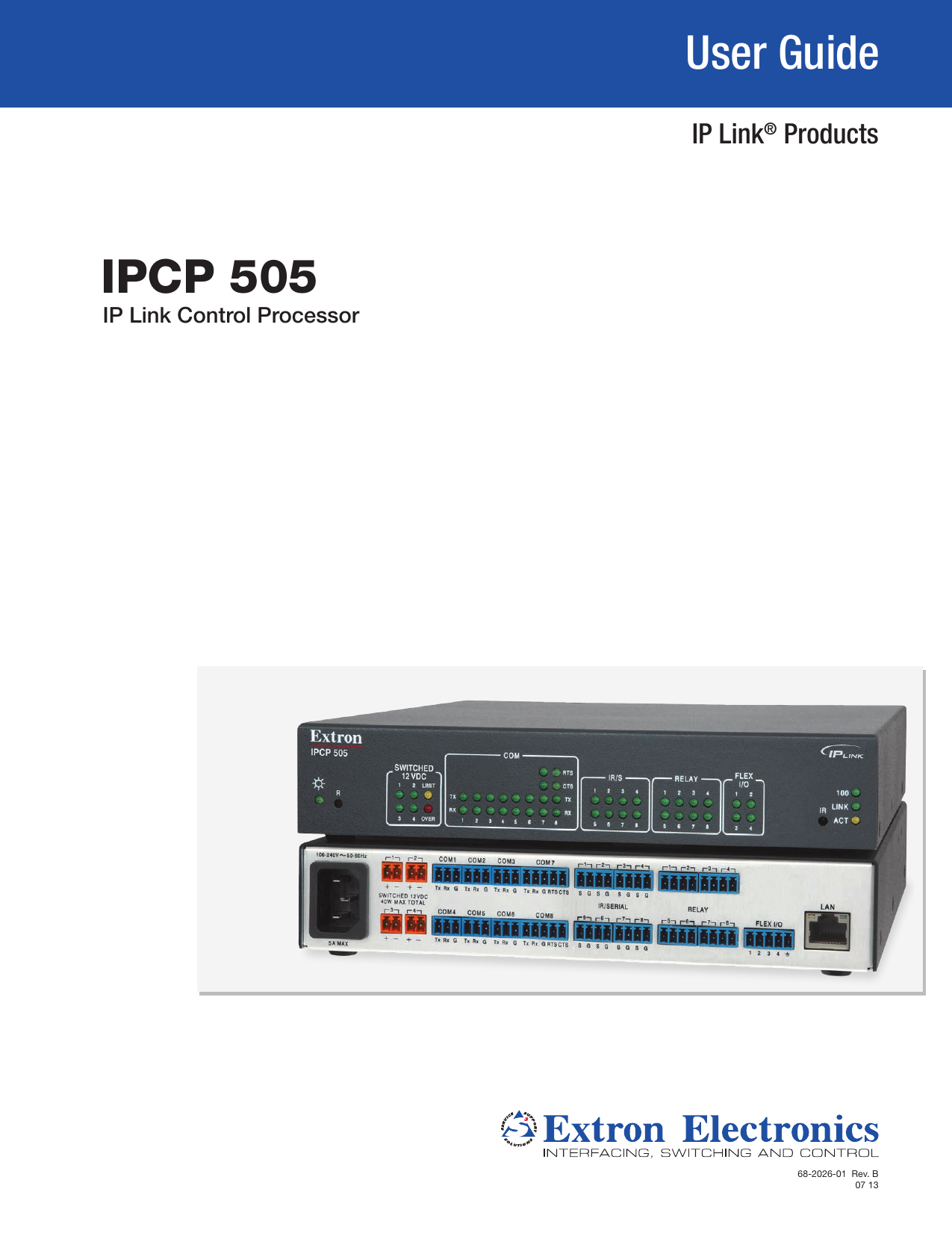 Extron IPCP 505 manual | Manualzz