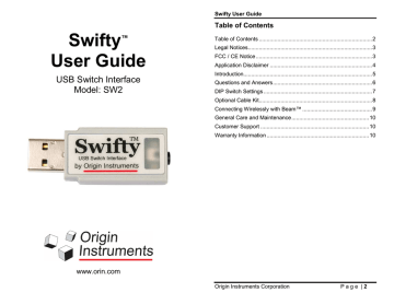 USB Switch Interface SW2 User Guide | Manualzz