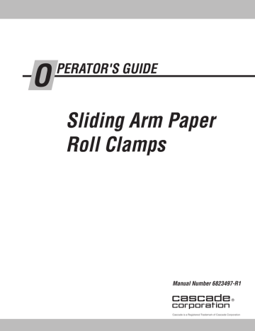 Cascade Sliding Arm Paper Roll Clamps Operator's Guide | Manualzz