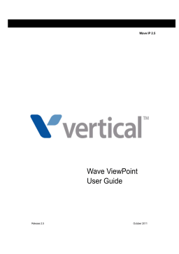 Vertical Wave ViewPoint - User Guide