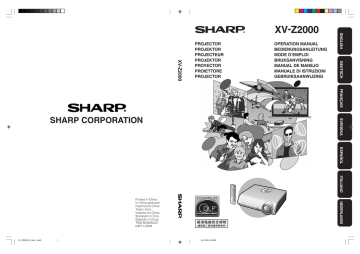 SHARP XV-Z2000 Operation Manual | Manualzz
