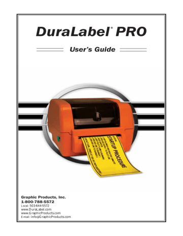 DuraLabel PRO User's Guide | Manualzz