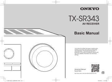 TX-SR343 Basic Manual AV RECEIVER | Manualzz